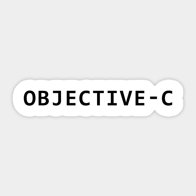 Objective C Programing Language Simple Dark Logo Objective C Sticker Teepublic
